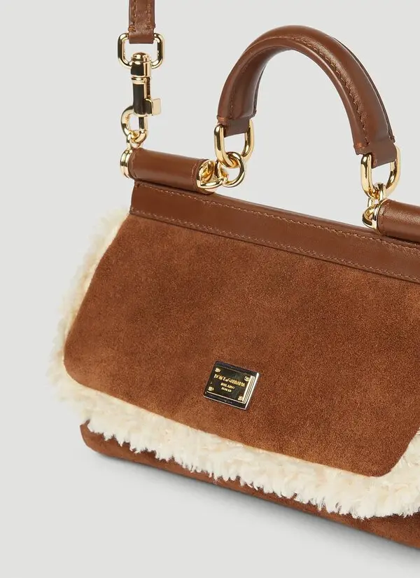 Dolce & Gabbana Sicily Suede Small Handbag