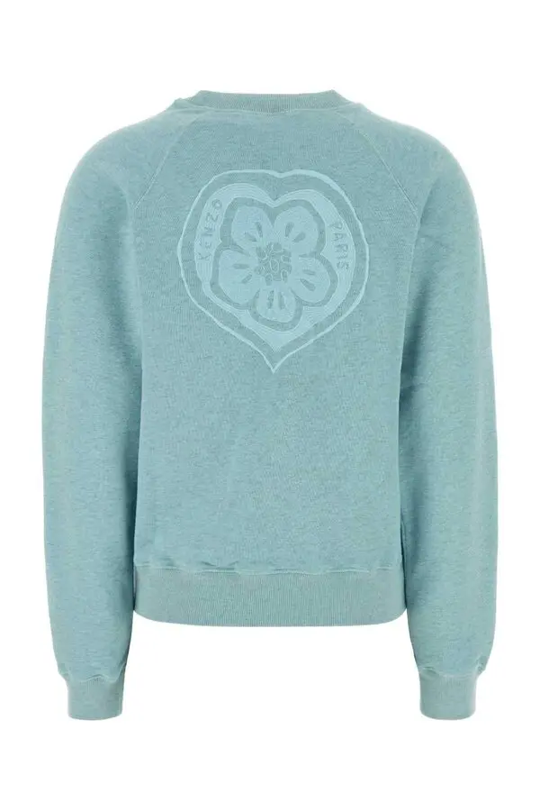 Kenzo Melange Light- Cotton Sweatshirt - Blue