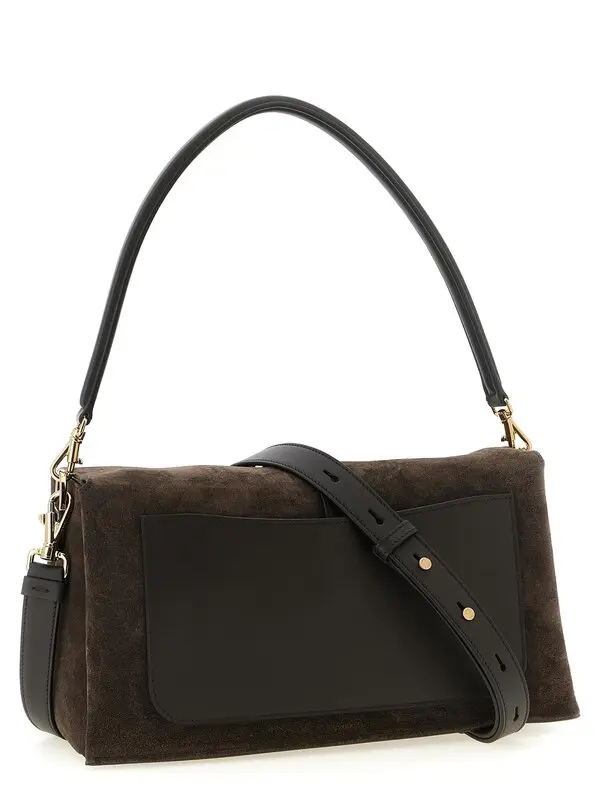TOD'S Flap T Timeless' Shoulder Bag - Brown