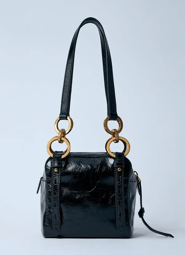 Prada Mini Dangle Leather Handbag