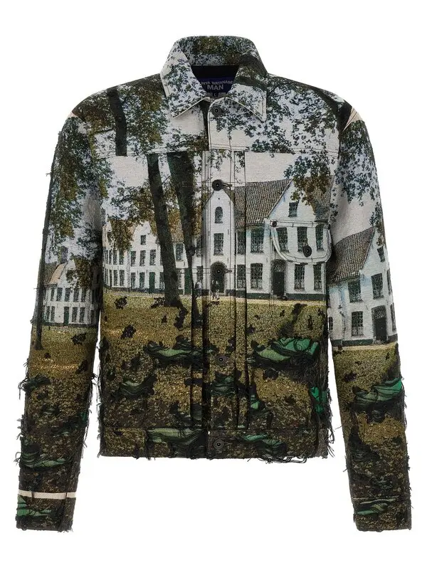 Junya Watanabe Jacquard Square Jacket - Multicolor