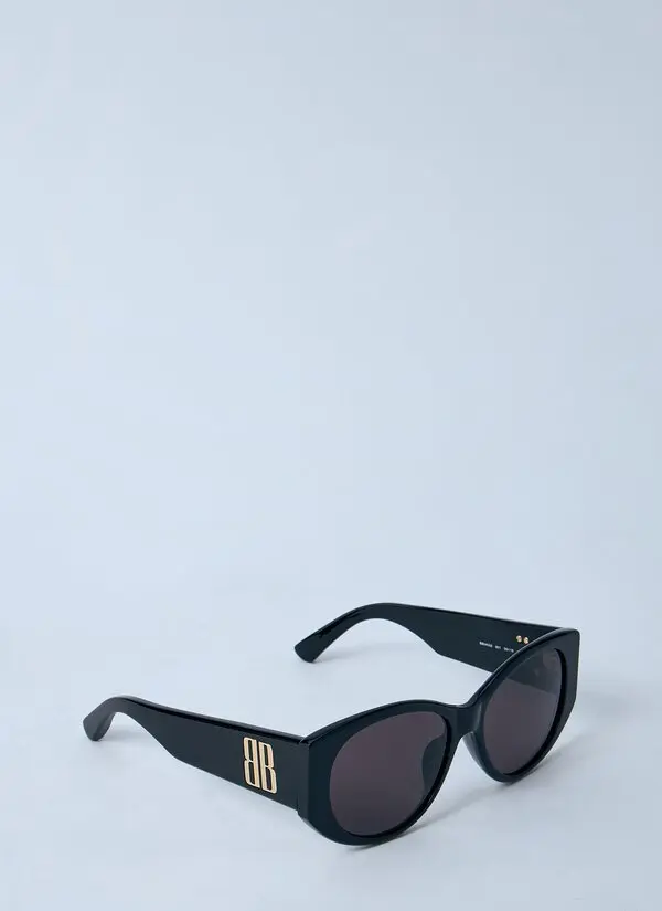 Balenciaga Nano Round Sunglasses - Black