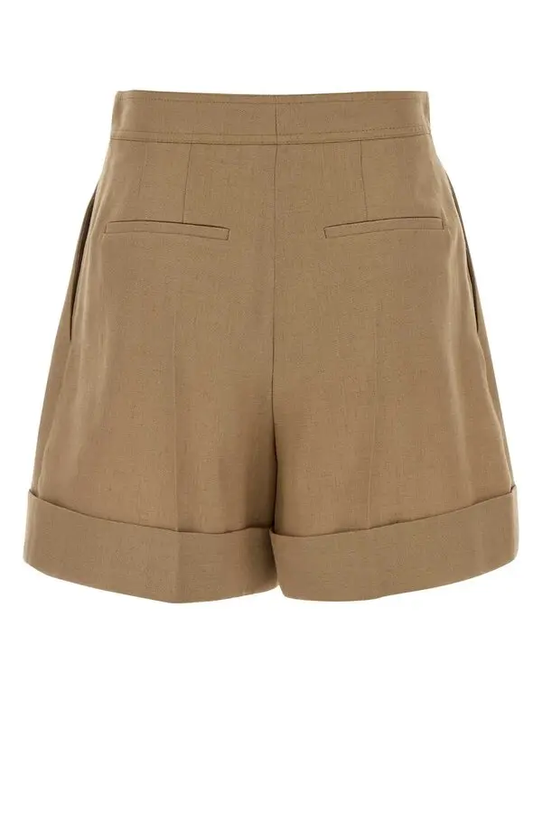 Valentino Garavani Viscose Blend Shorts - Brown