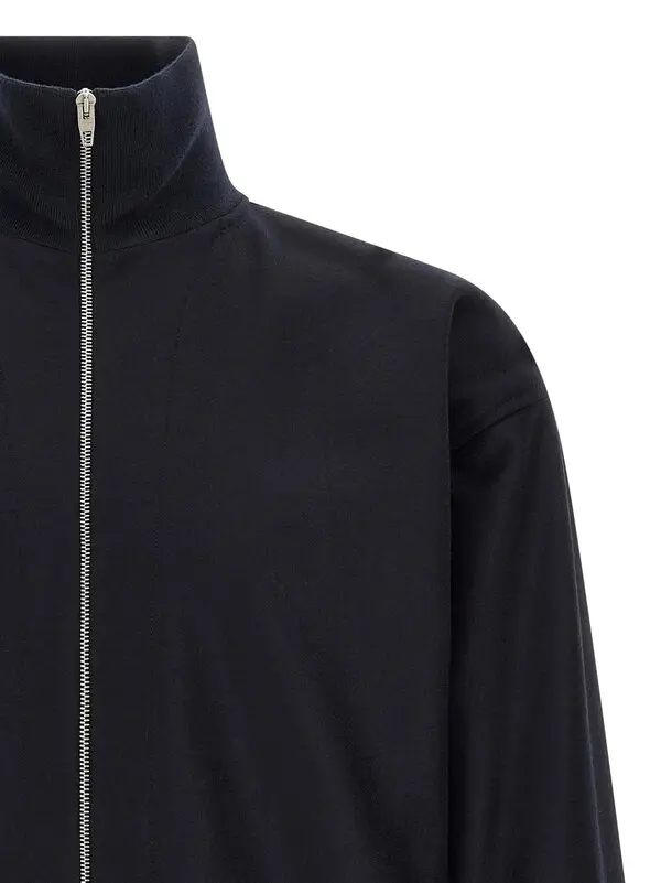 JIL SANDER Wool Zip-up Jacket - Blue