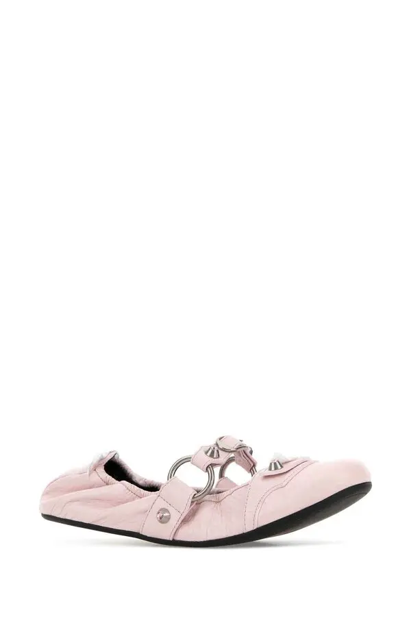 Balenciaga Leather City Ballerinas - Pink