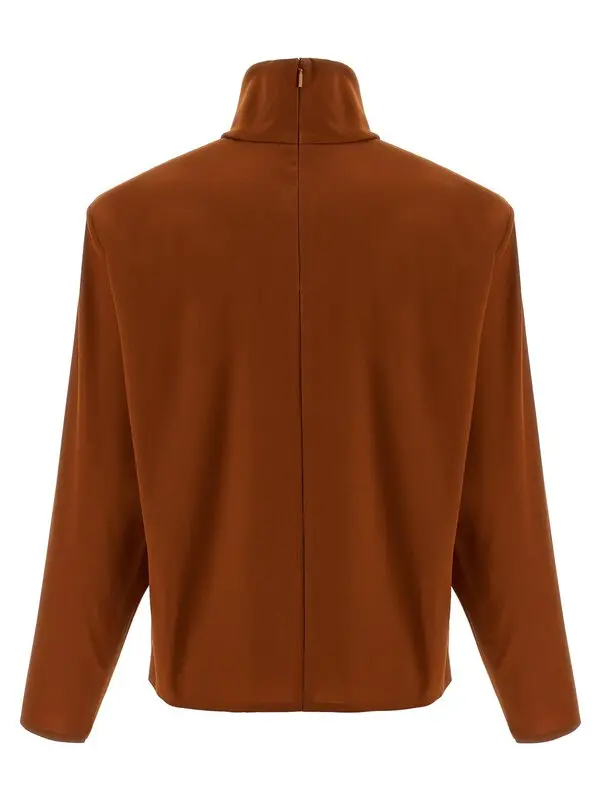 Saint Laurent Structured Shoulder Sweater - Orange