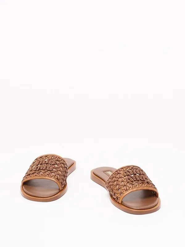 Miu Miu Woven Slide Sandals