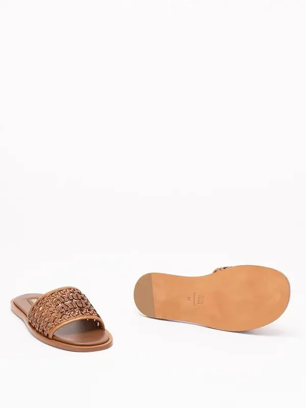Miu Miu Woven Slide Sandals