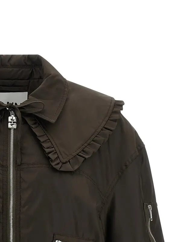 GANNI Duchesse Nylon' Bomber Jacket