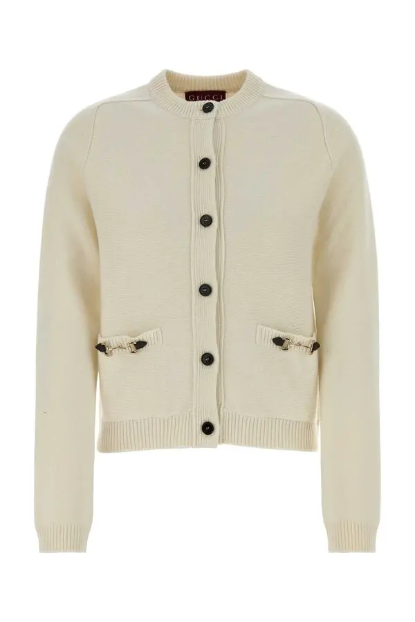 Gucci Ivory Wool Blend Cardigan