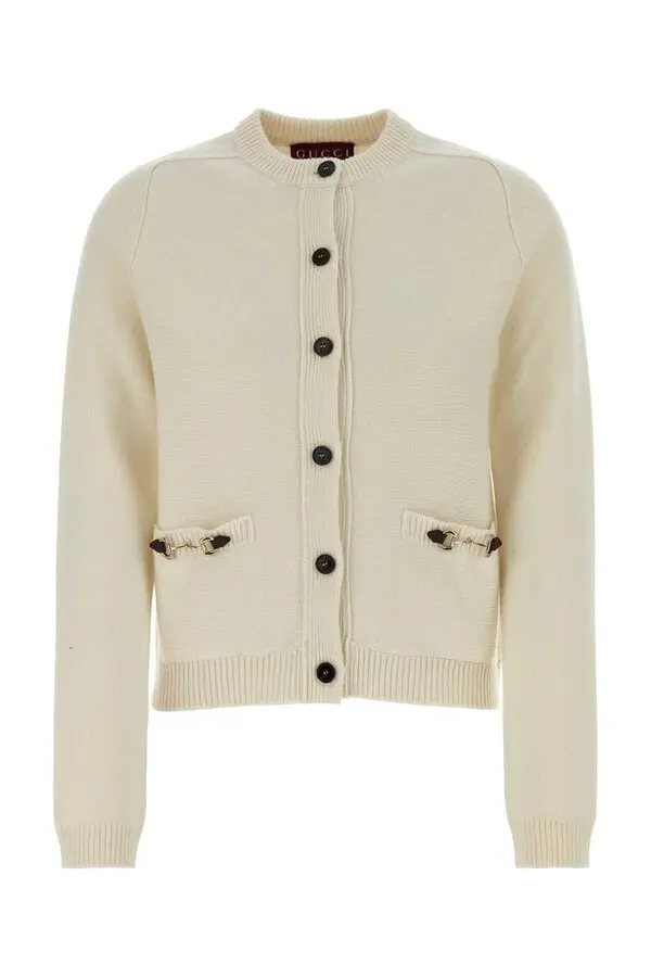 Gucci Wool Blend Cardigan - White