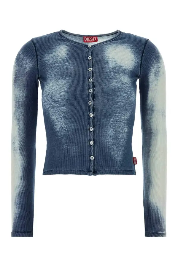 DIESEL® Stretch Cotton T-gabriel Cardigan - Blue