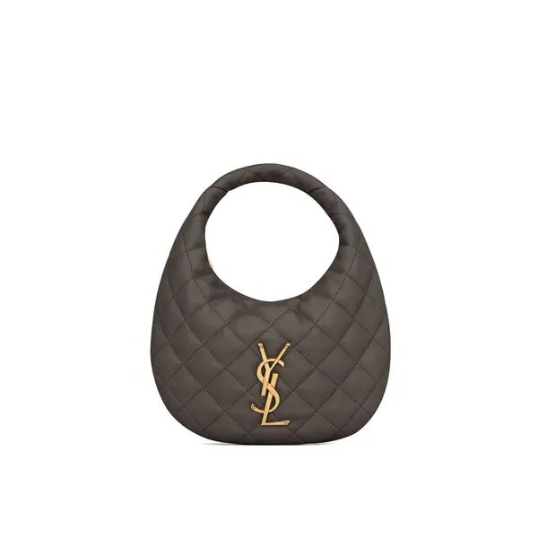 Saint Laurent Icarino Quilted Handbag - Gray