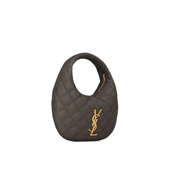 Saint Laurent Icarino Quilted Handbag - Gray