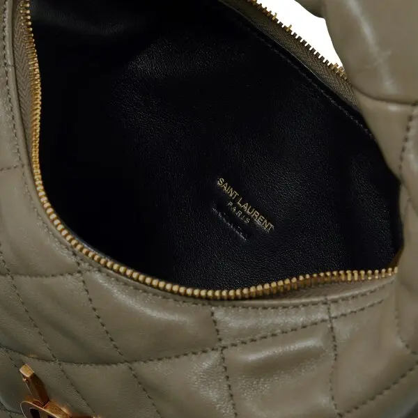 Saint Laurent Quilted Handbag - Gray