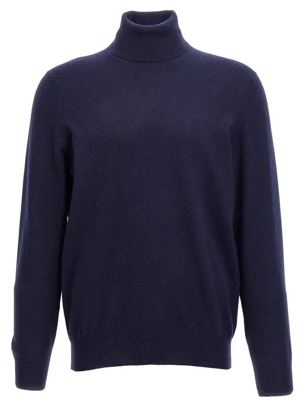 Brunello Cucinelli Cashmere Turtleneck Sweater - Blue