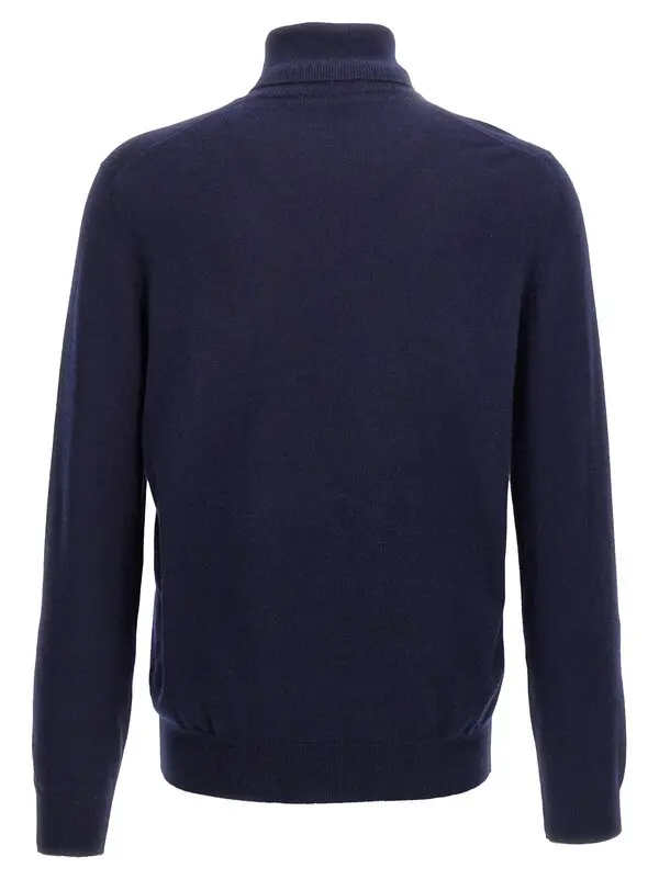 Brunello Cucinelli Cashmere Turtleneck Sweater - Blue