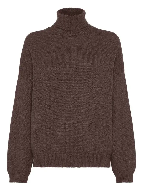 Brunello Cucinelli Cashmere Turtleneck Sweater - Brown