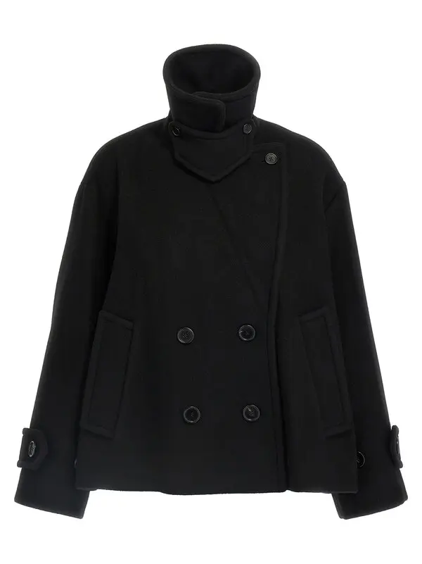 Chloé Double-breasted Wool Coat - Black