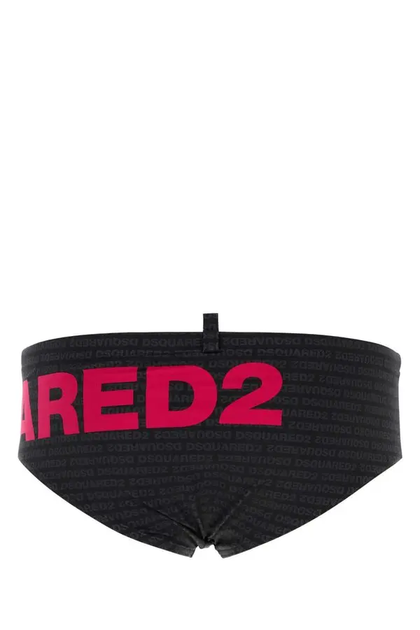 Dsquared2 Printed Stretch Nylon Swimming Brief - Multicolor