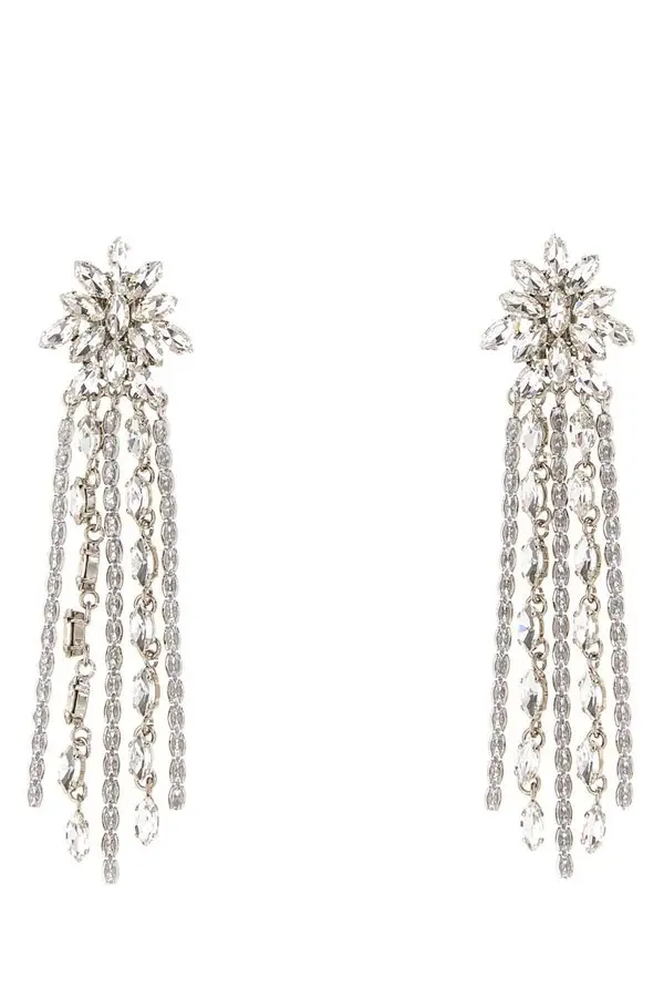 Alessandra Rich Embellished Metal Earrings - Silver