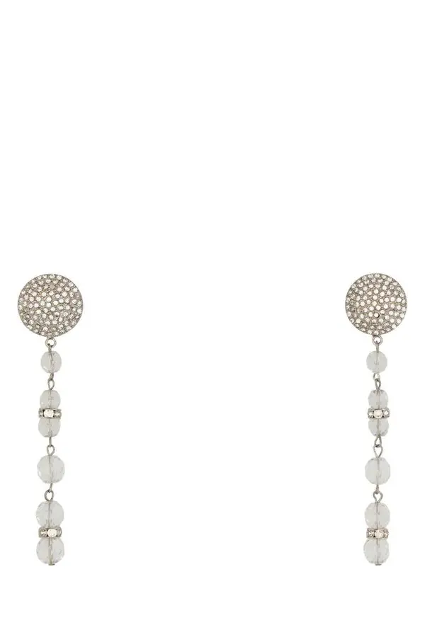 Alessandra Rich Embellished Metal Earrings - Silver