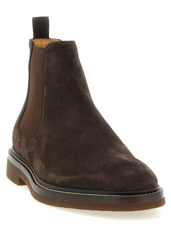 Brunello Cucinelli Chelsea' Ankle Boots - Brown