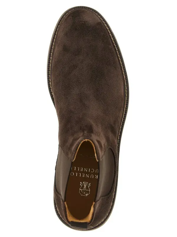 Brunello Cucinelli Chelsea' Ankle Boots - Brown