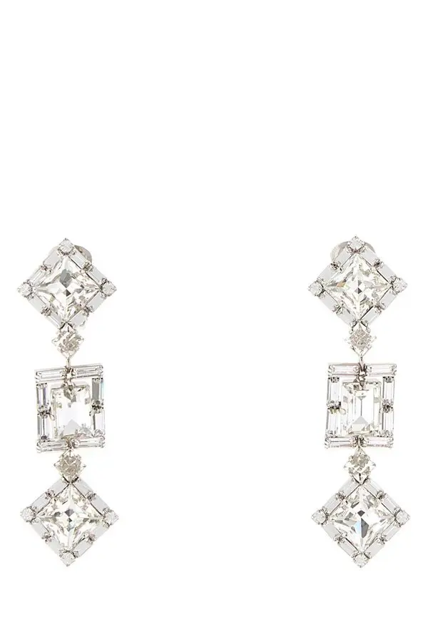 Alessandra Rich Embellished Metal Earrings