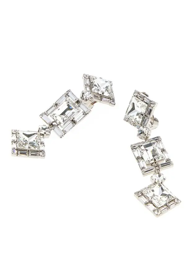Alessandra Rich Embellished Metal Earrings