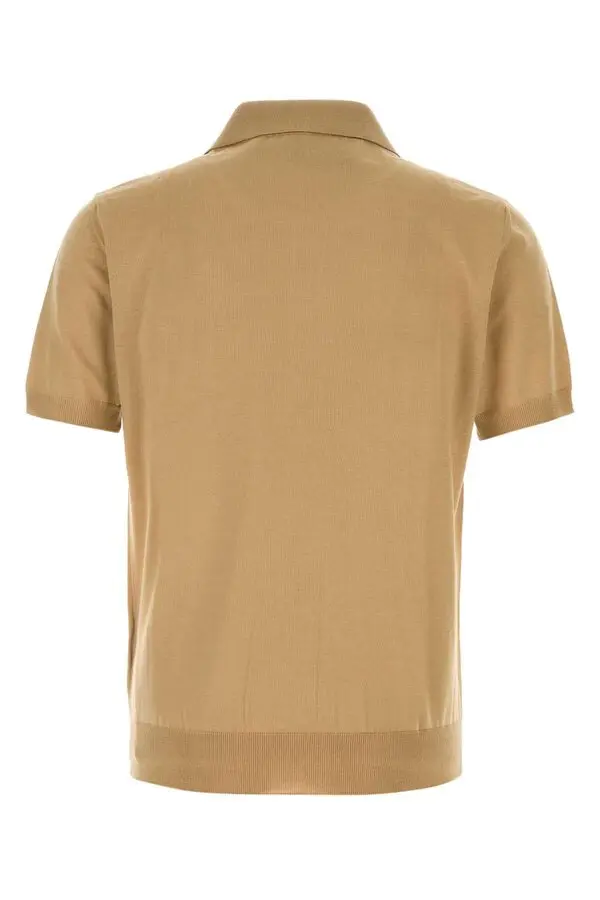 Valentino Garavani Camel Wool Polo Shirt