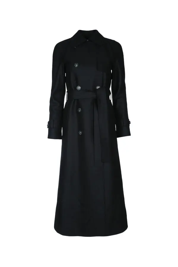 Harris Wharf London Women Long Raglan Trench Light Pressed Wool - Multicolor