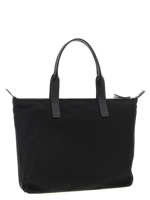 Dolce & Gabbana Media Logo Patch Shopping Bag - Black