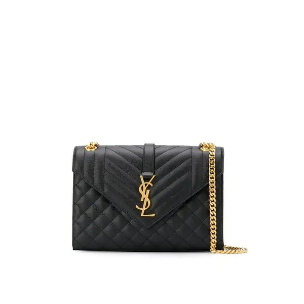 Saint Laurent Medium Envelope Shoulder Bag - Black