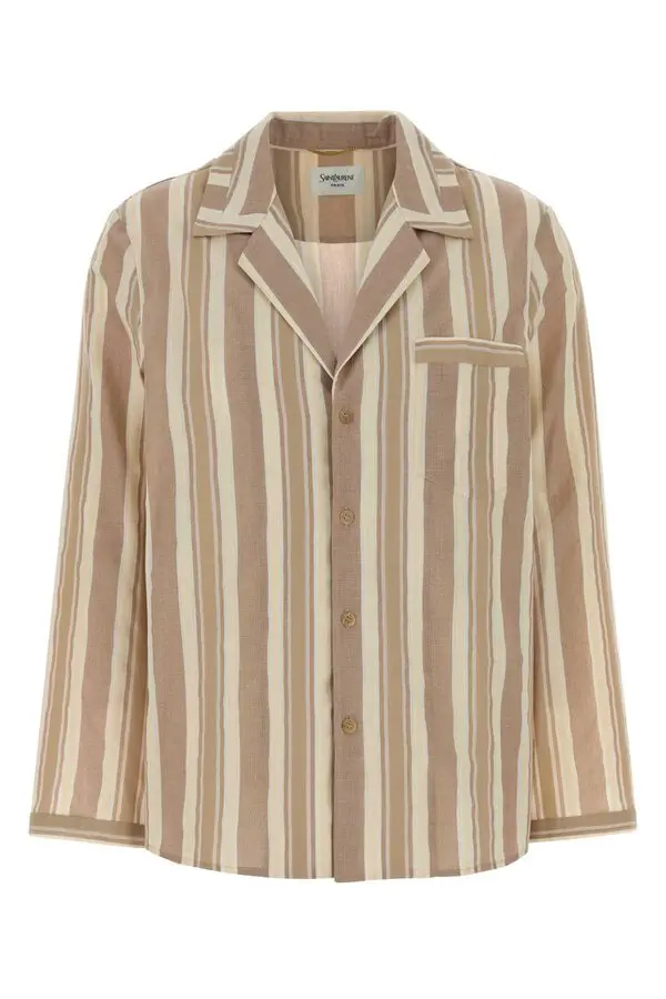 Saint Laurent Striped Cotton Shirt - Multicolor