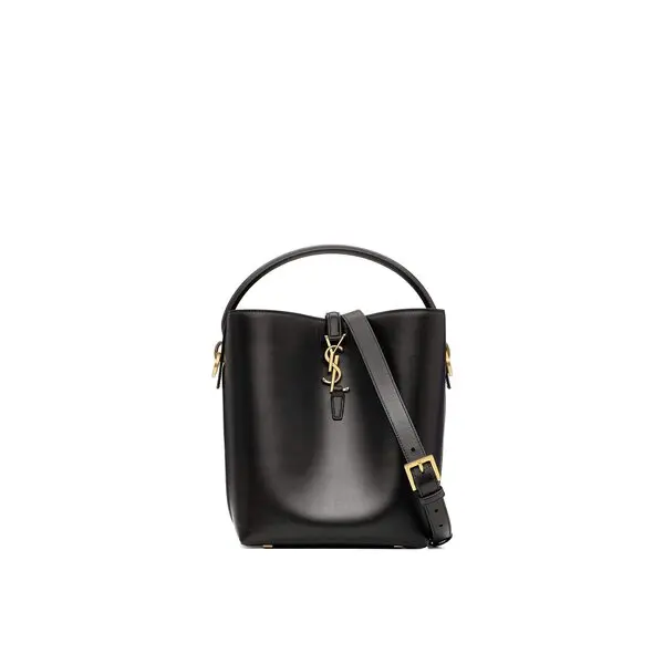 Saint Laurent Le 37 Small Leather Bucket Bag - Black