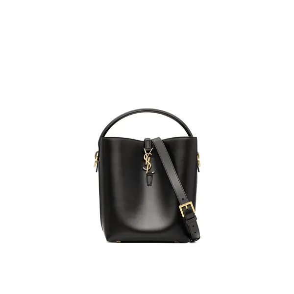 Saint Laurent Le 37 Small Leather Bucket Bag - Black