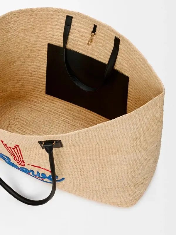 Loewe Verano` Extra Large Raffia Tote