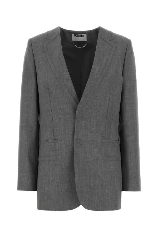Moschino Grey Wool Blazer