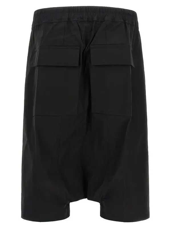 Rick Owens Cotton Poplin Bermuda Shorts - Black