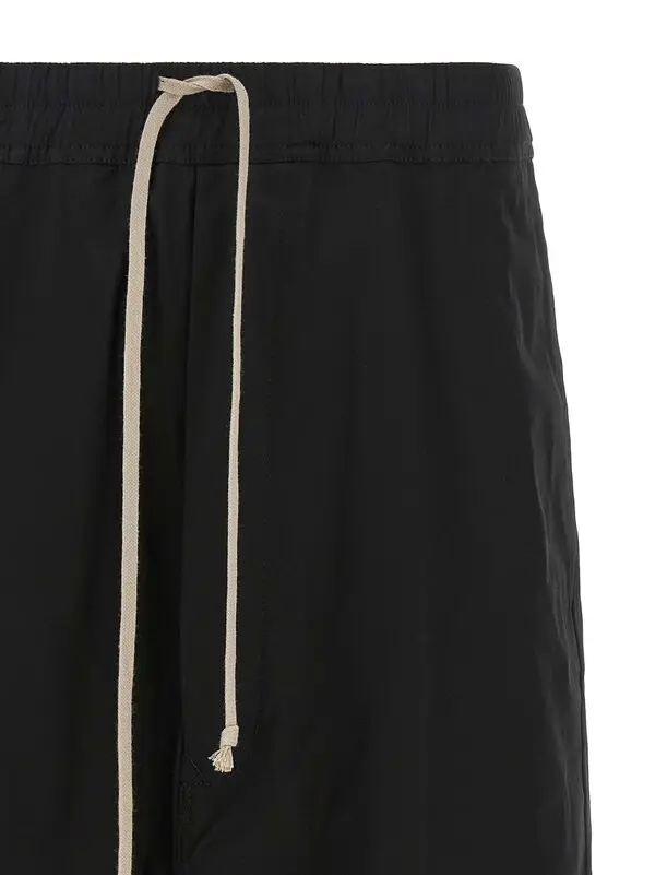 Rick Owens Cotton Poplin Bermuda Shorts - Black