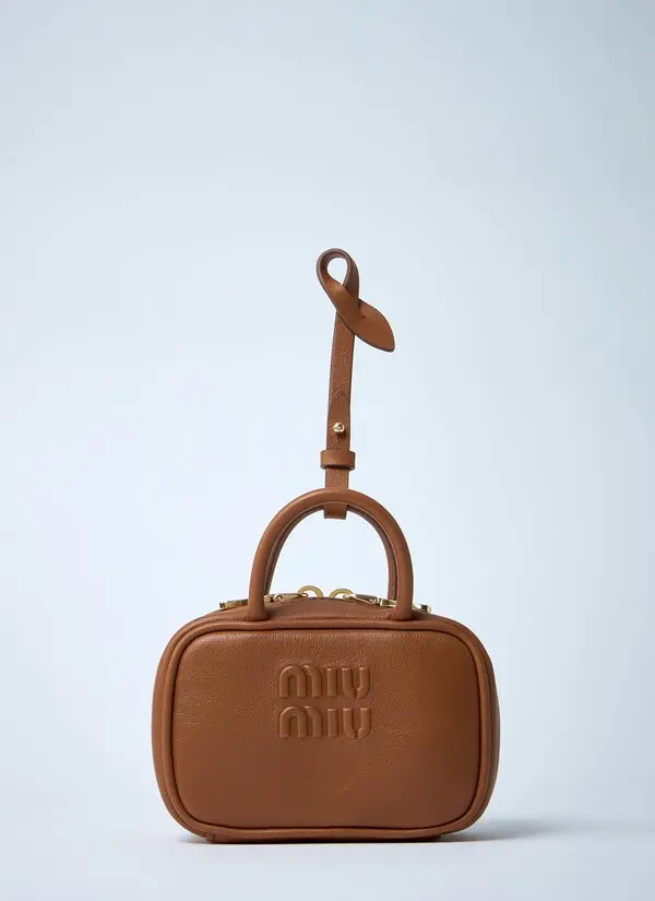 Miu Miu Micro Beau Leather Bag - Brown