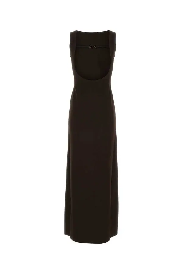 Gucci Chocolate Stretch Viscose Blend Dress