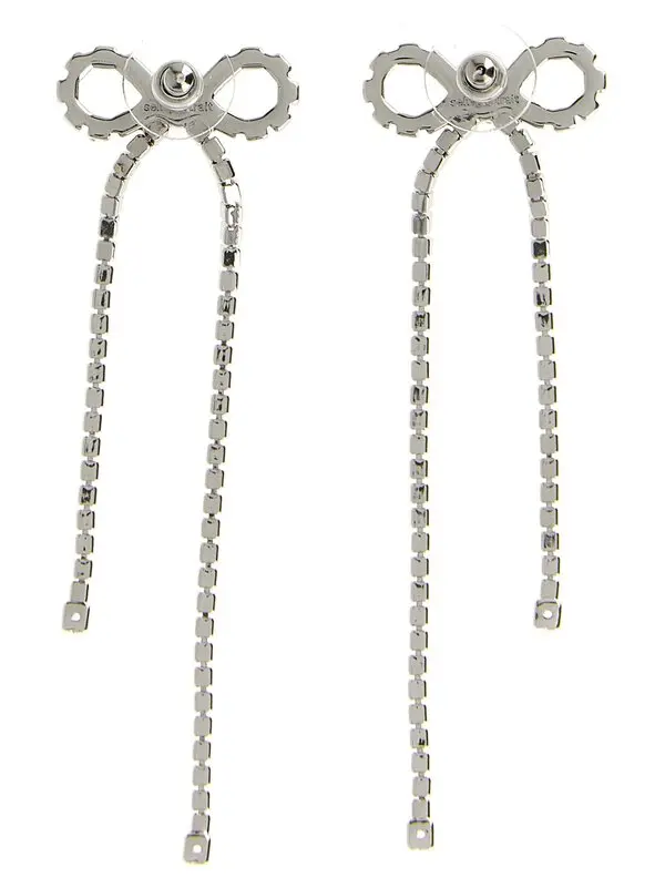 SELF-PORTRAIT Crystal Droplet Bow' Earrings