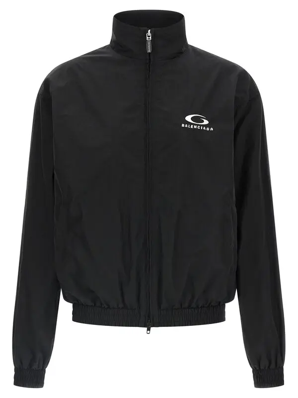 Balenciaga Cotton Blend Bomber Jacket - Black