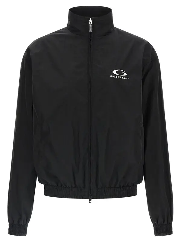 Balenciaga Cotton Blend Bomber Jacket - Black
