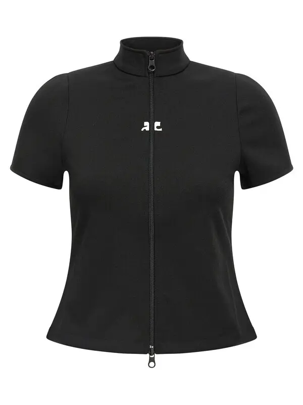 COURREGES Interlock Zipped Top - Black