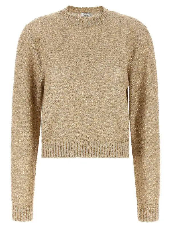 Brunello Cucinelli Sequin Sweater - Gold