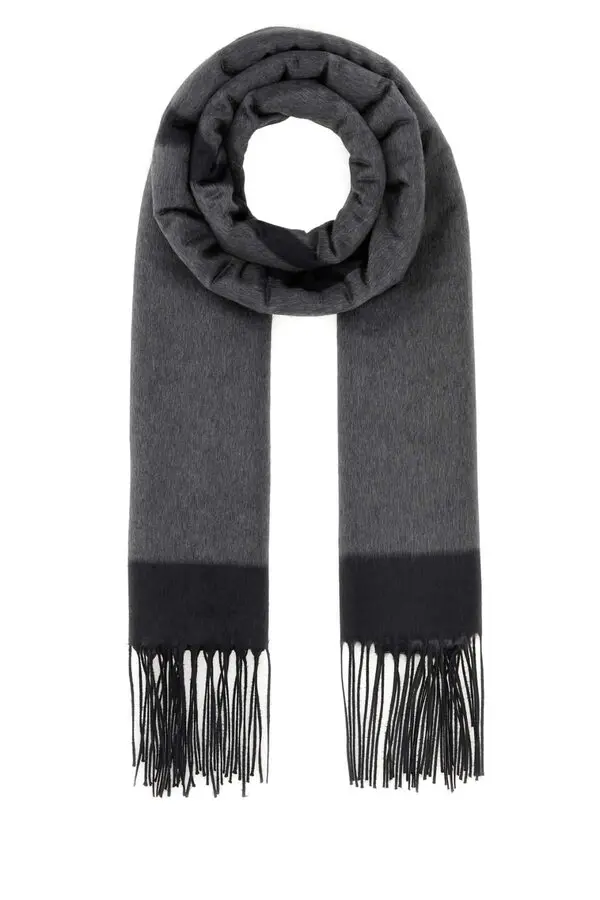 Saint Laurent Dark Grey Silk Scarf - Gray