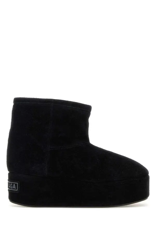 Balenciaga Suede Alaska Ankle Boots - Black